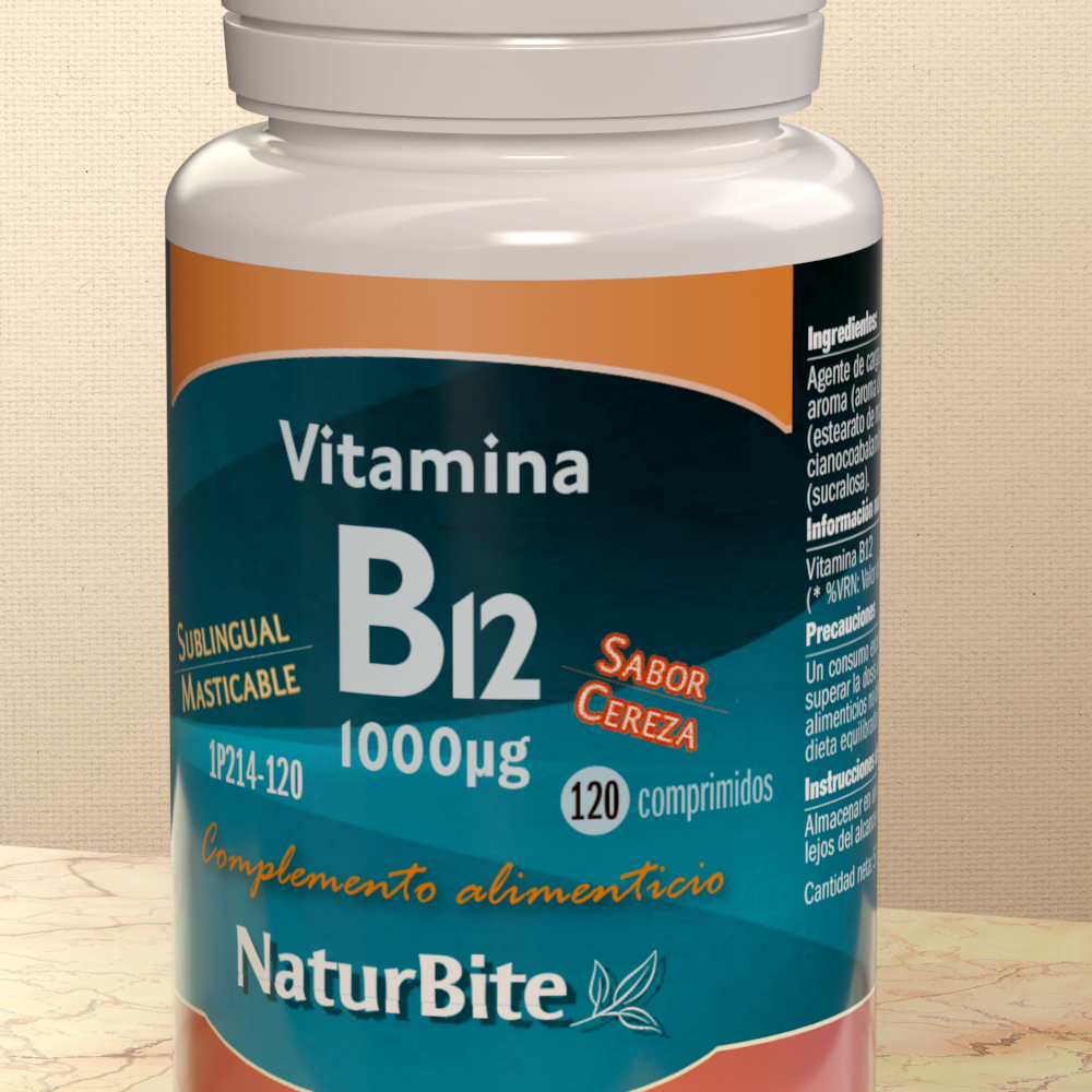 Vitamina B12 1000 masticable y sublingual