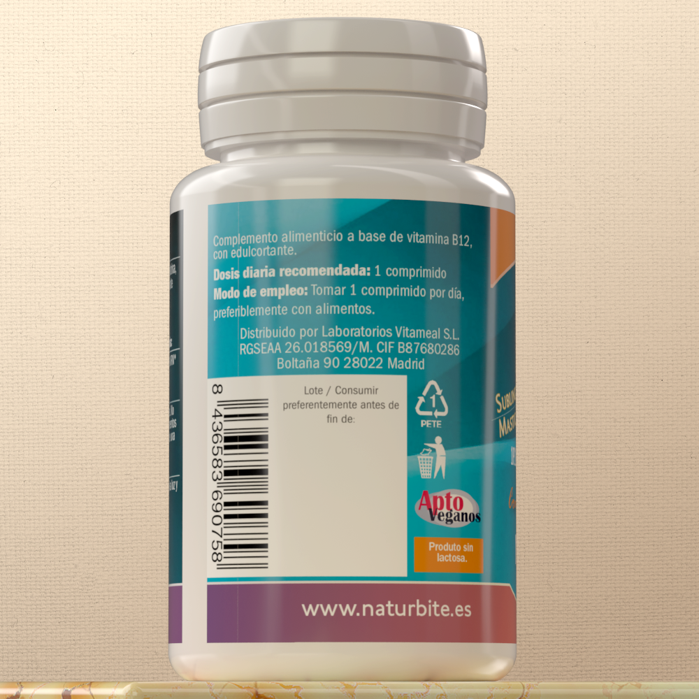 Vitamina B12 1000 masticable y sublingual